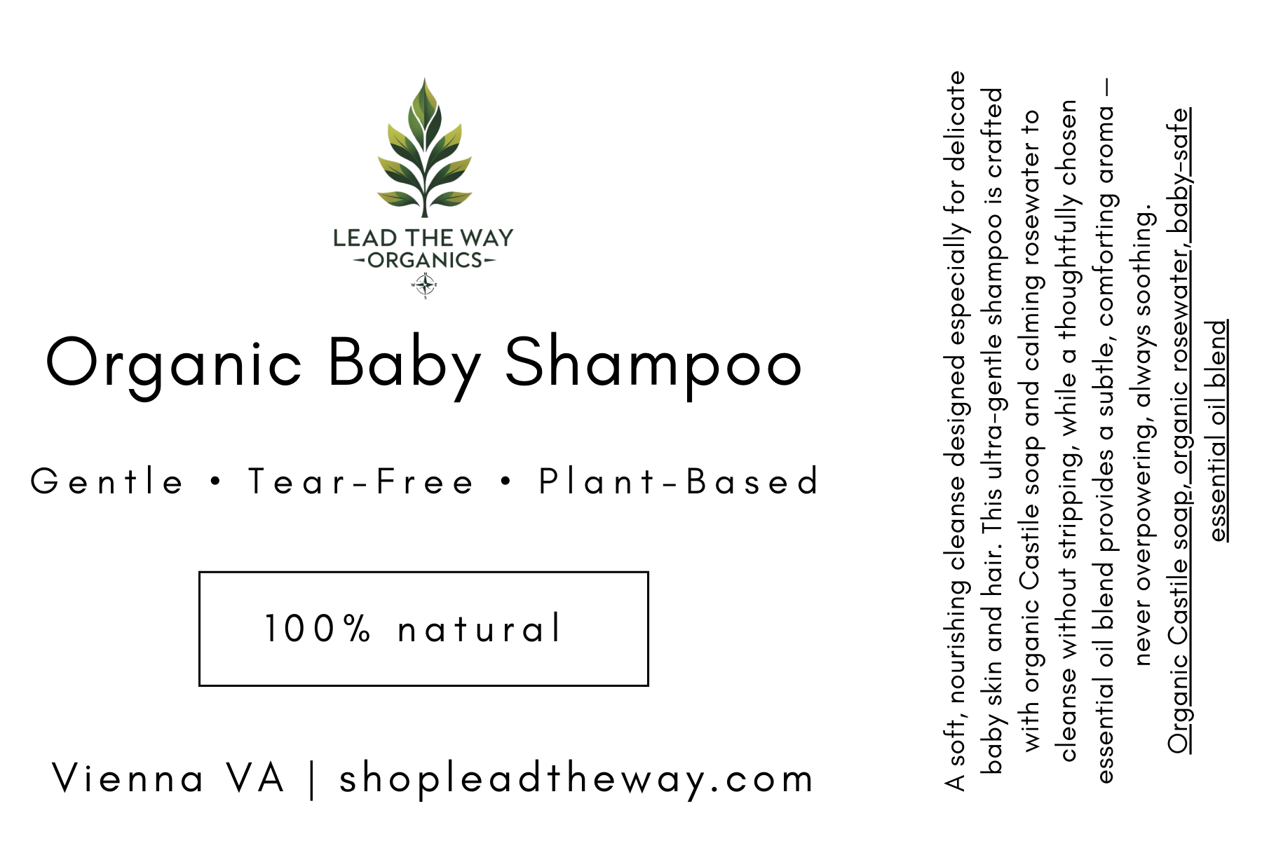 Organic Baby Shampoo – Lead The Way Organics